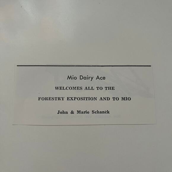 None and/or Unknown | Other | Mio Dairy Ace Forestry Exposition John ...